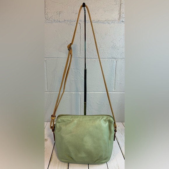 margot | Bags | Margot New York Sage Green Leather Crossbody Purse ...